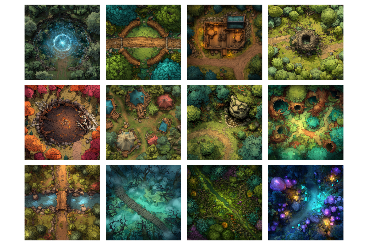 Forest Battle Map Pack – 720 RPG Maps by Agnesagraphic - Gamefound