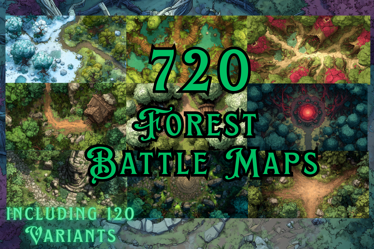 Forest Battle Map Pack – 720 RPG Maps by Agnesagraphic - Gamefound