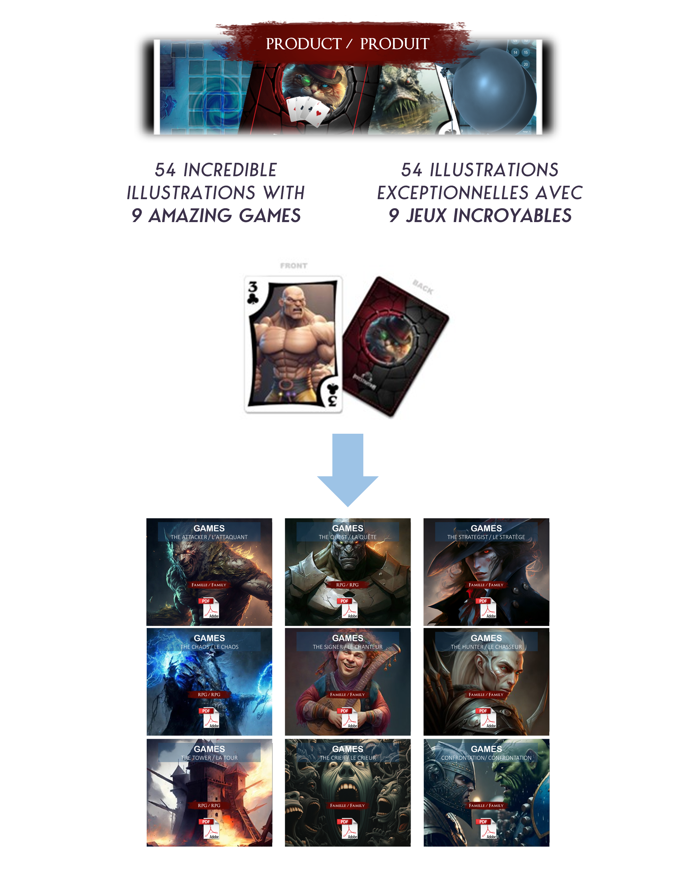 RPG Cards Game / Jeu de cartes RPG by RPG Board Game - Gamefound