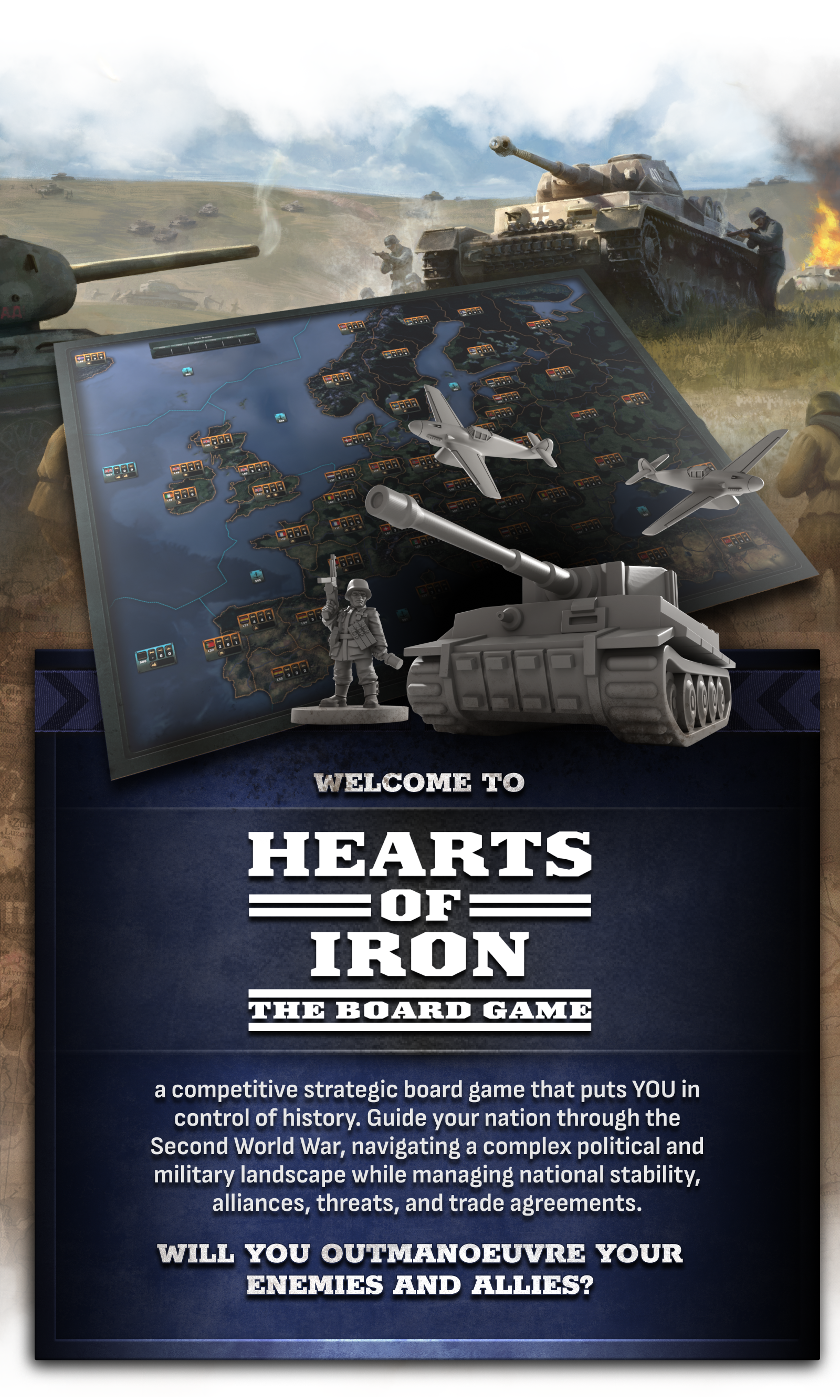 Hearts of Iron: The Board Game by Steamforged Games - Gamefound
