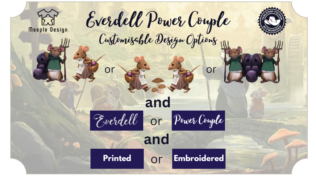 Everdell Power Couple - Meeple Design Apparel by Meeple Design - Gamefound