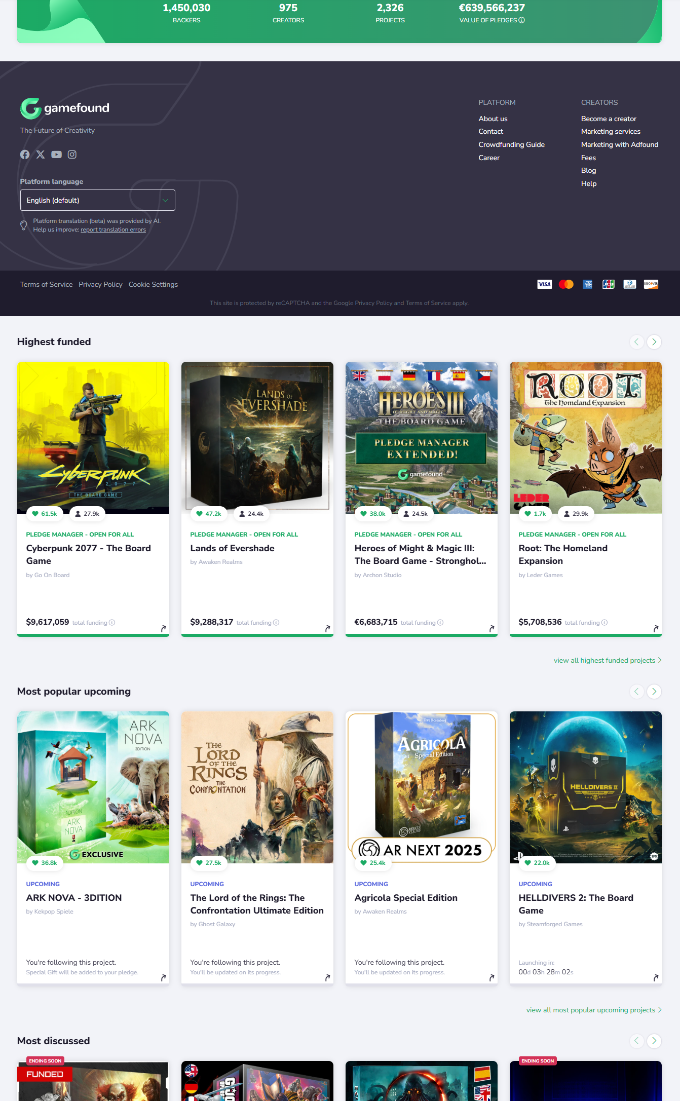 [What's New][Special] Extending the Homepage & UKGE - Gamefound