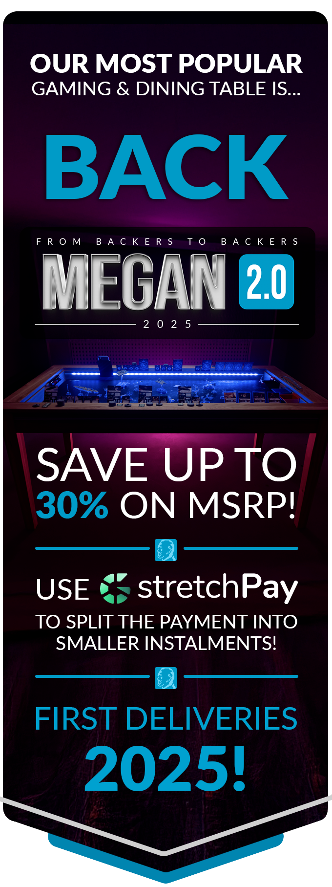 The Megan 2.0 - Board Game Table by Geeknson by Geeknson Team - Gamefound