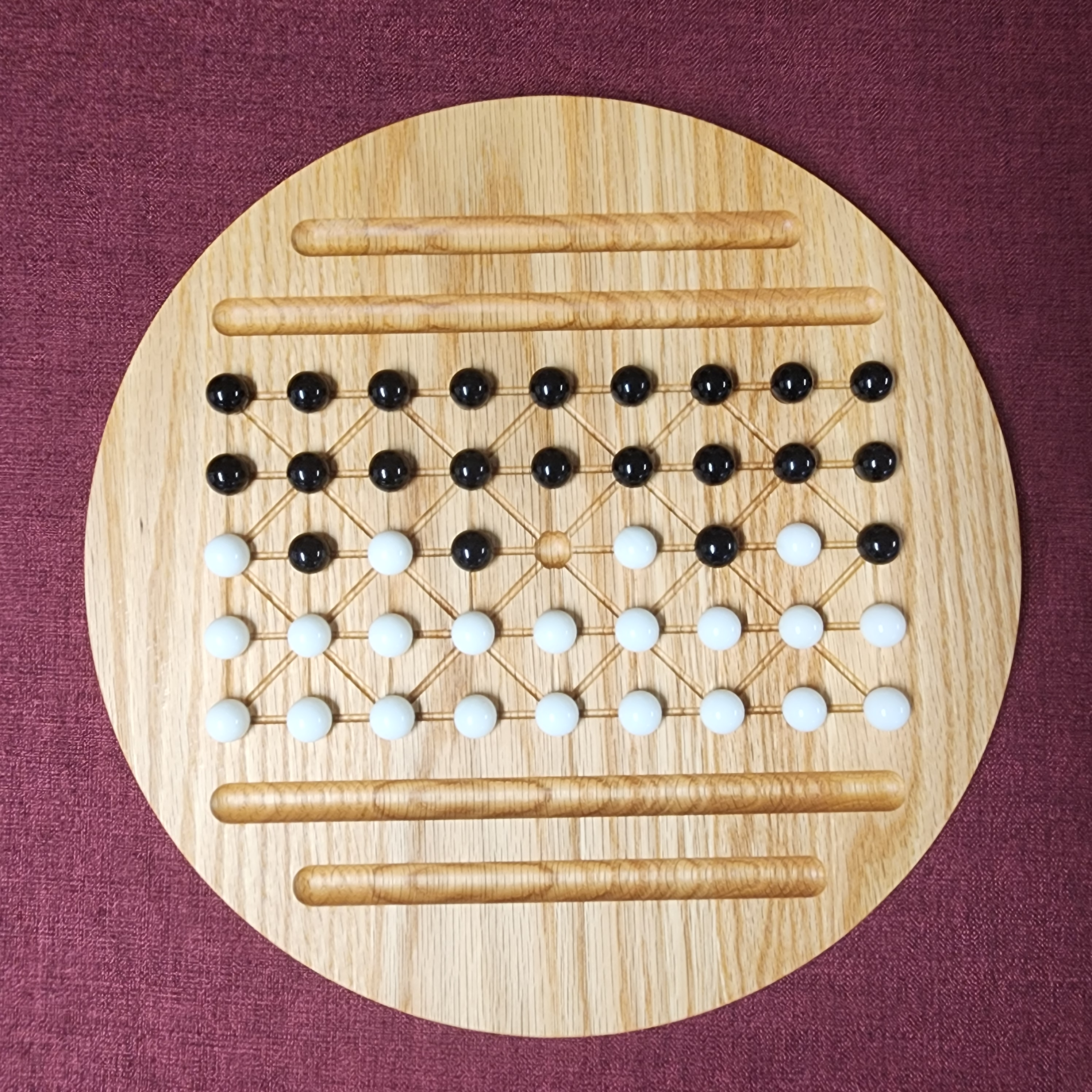 Fanorona-Tsivy from Solid Hardwood by Archaic Games - Gamefound