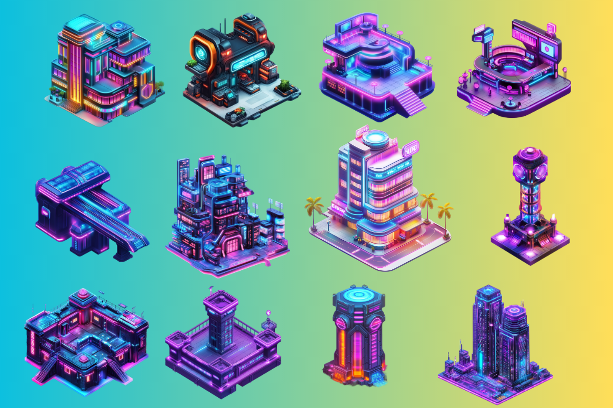 1600 Sci-Fi Textures, 550 Isometric Assets for Map Making and 1870 Sci ...