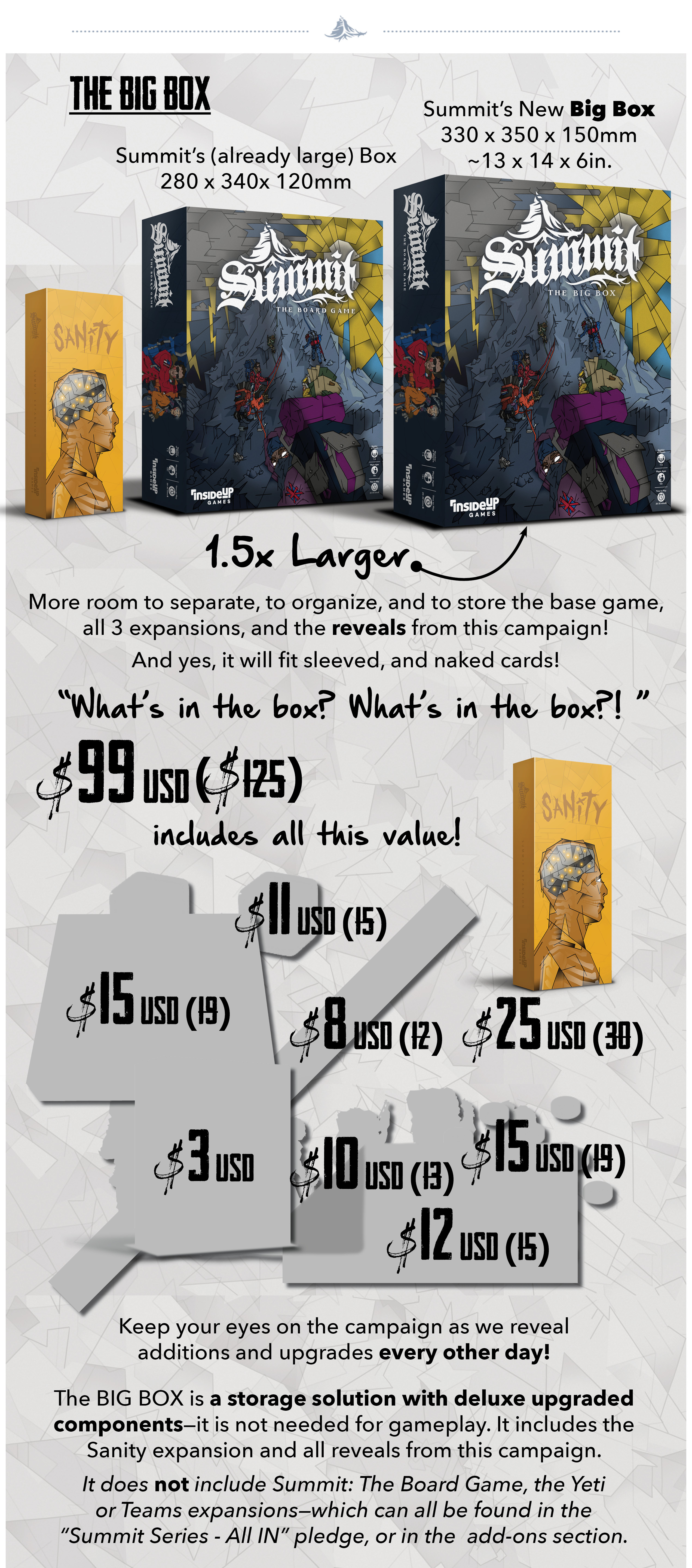 Summit: Sanity + BIG BOX by Inside Up Games - We're FUNDED + A Look ...