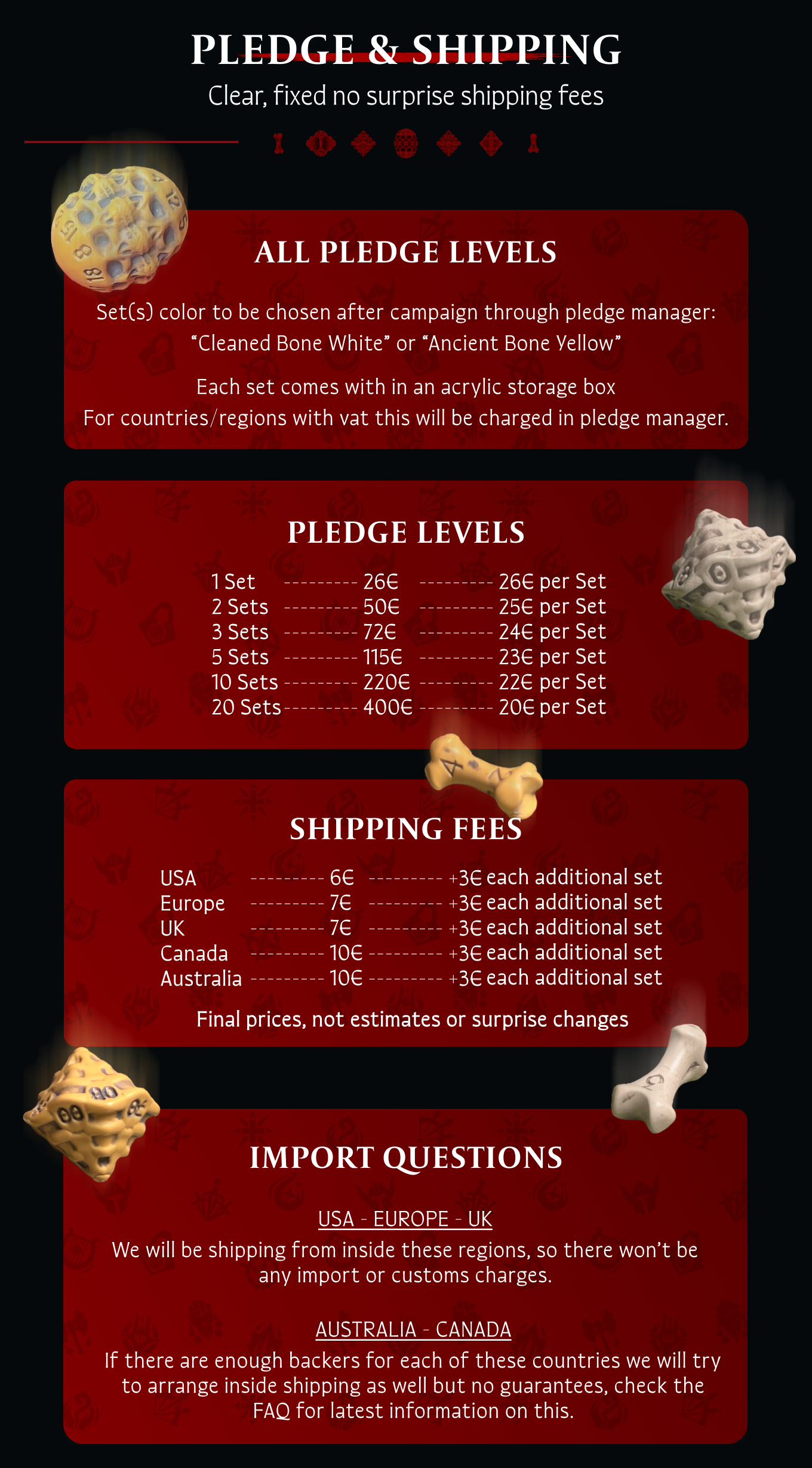 Skull & Bone Dice Set by LYNX - Gamefound