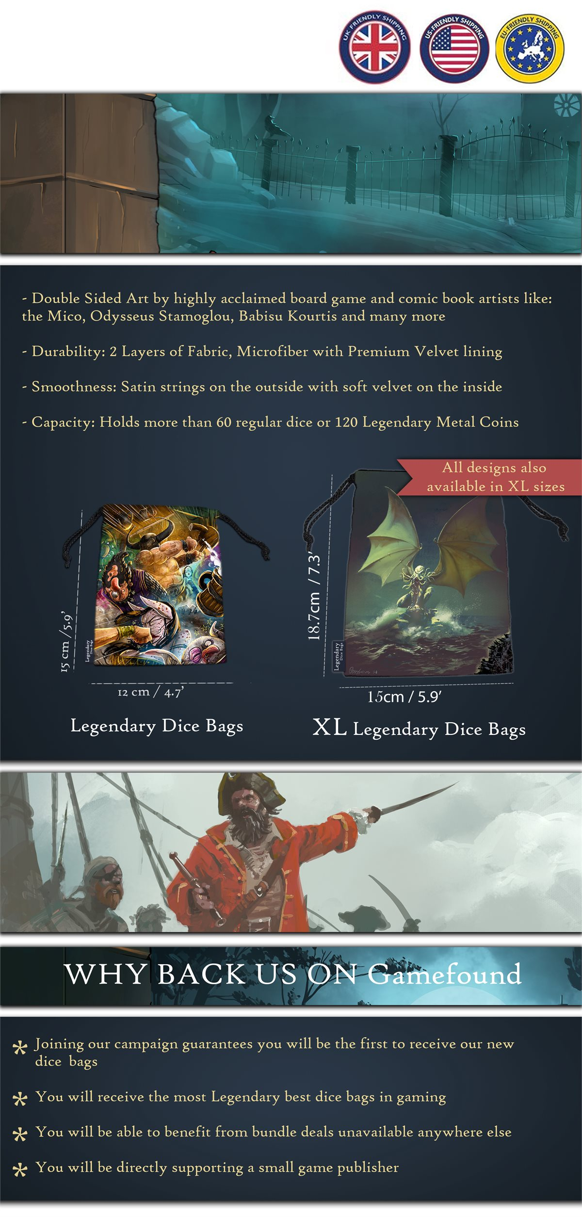 Legendary Dice Bags Season 2 by Drawlab - Gamefound