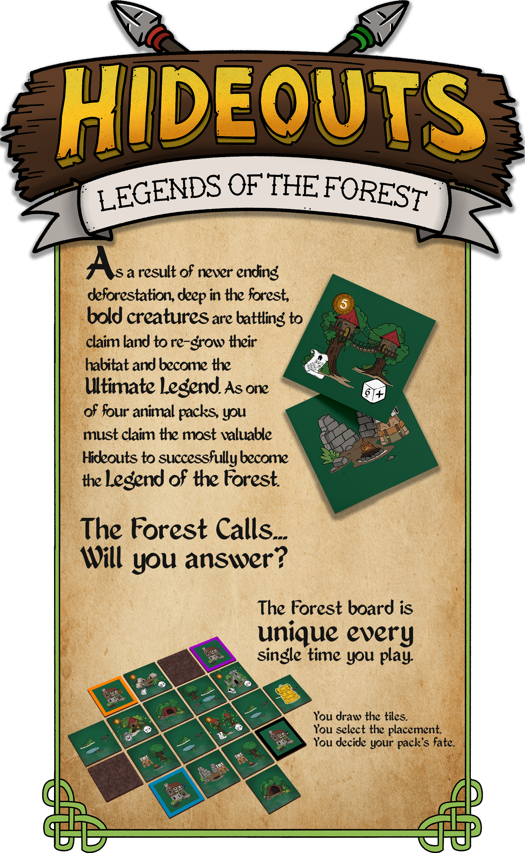 Hideouts: Legends of The Forest by Weasel & Wolf - Gamefound
