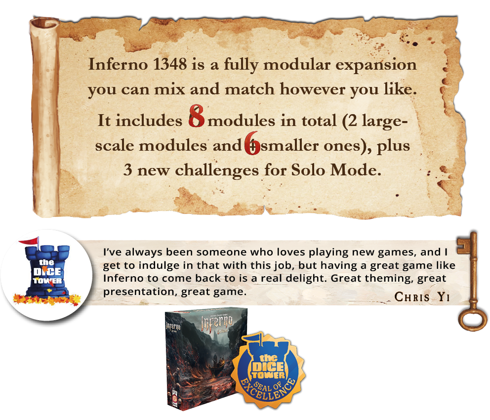Inferno 1348 Deluxe & Inferno Deluxe Reprint by Red Mojo Games - Gamefound