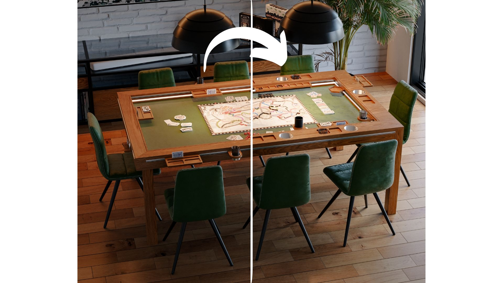 The Adventure - Board game table by Wooden Castle by Wooden-Castle ...