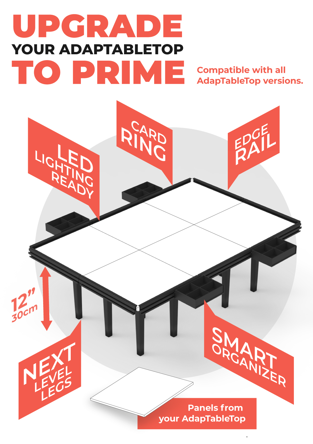 AdapTableTop, A table top extension with adaptable levels for any ...
