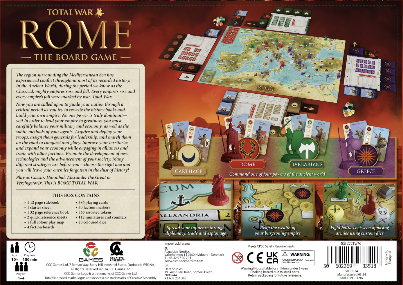 Total War: ROME: The Board Game by Colour Command & Combat Ltd ...