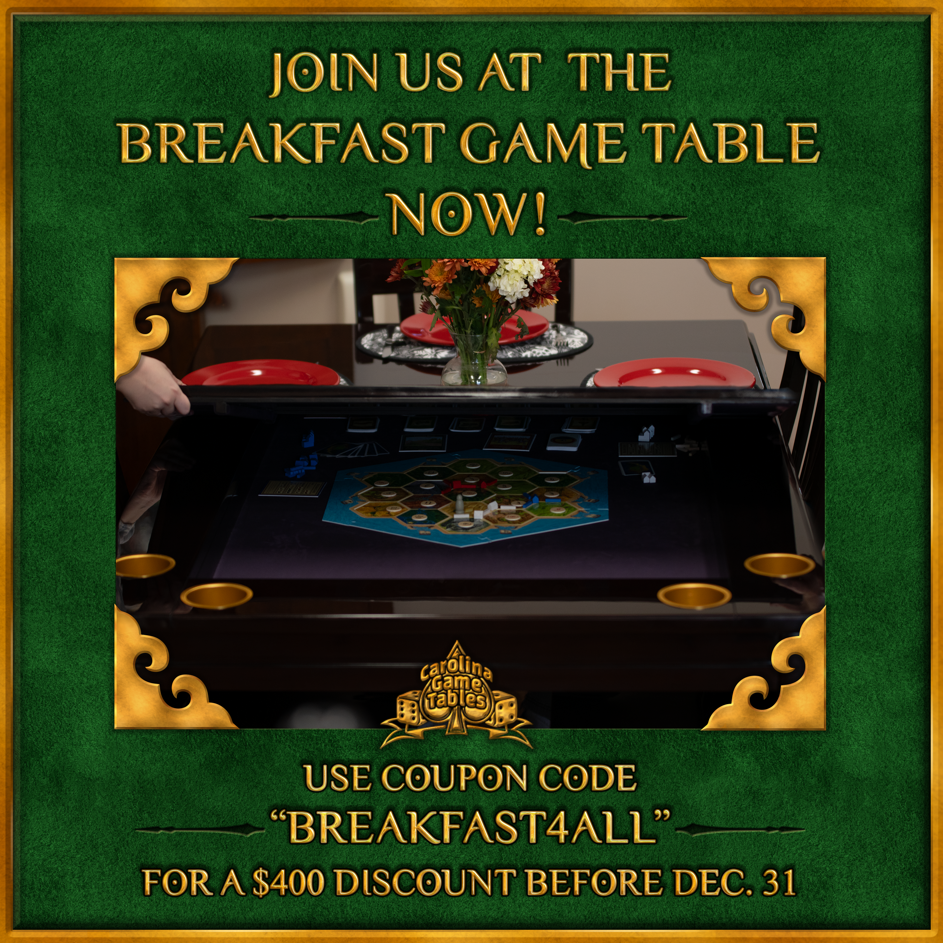 Breakfast Game Table by game_tables - Gamefound