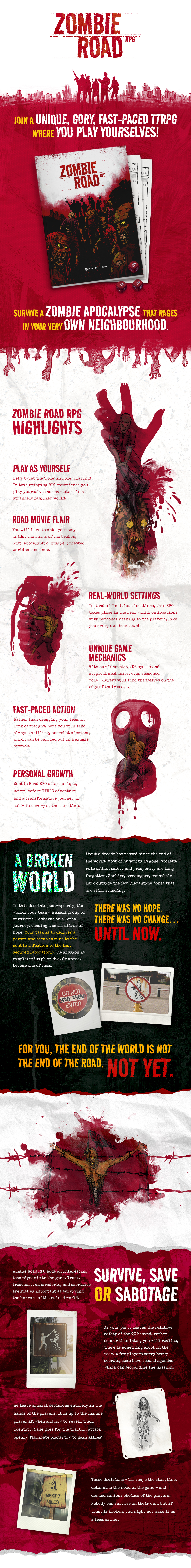 Zombie Road TTRPG by Dragonmount Press - Gamefound