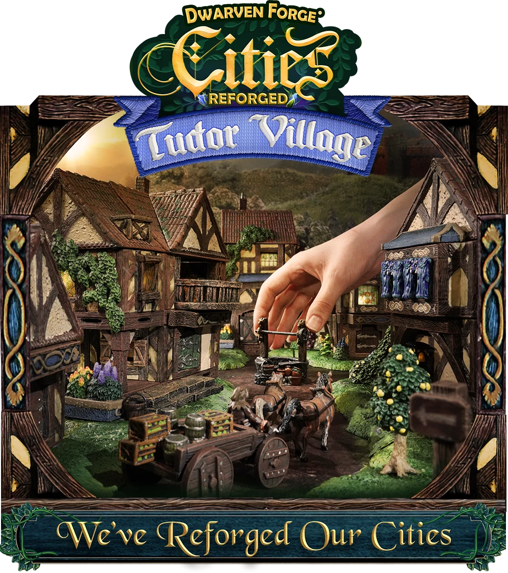 Cities Reforged: Tudor Village - Hand Painted Modular Terrain by Dwarven Forge - Gamefound