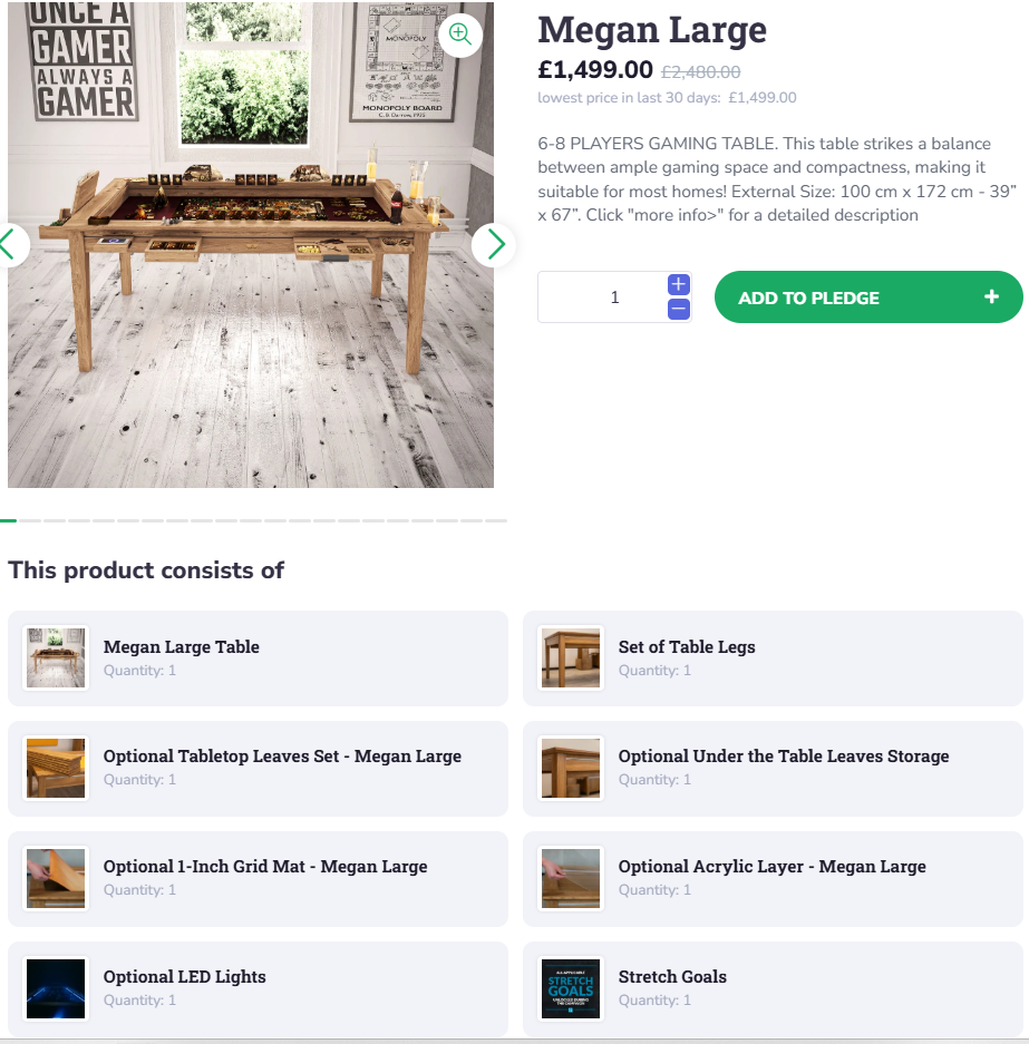 The Megan 2.0 - Board Game Table by Geeknson by Geeknson Team - Gamefound