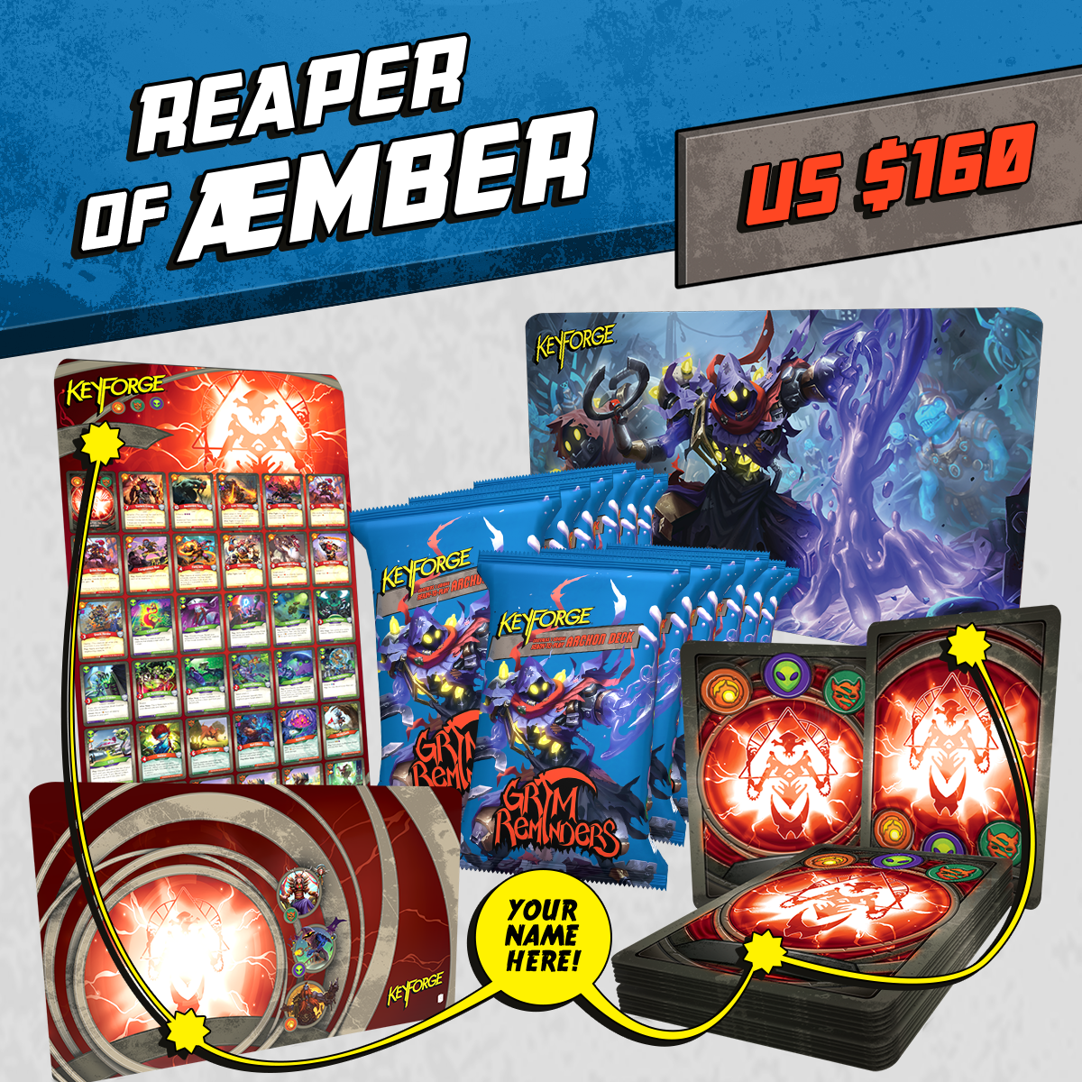 KeyForge: Grim Reminders by Ghost Galaxy - Reaper of Æmber - Gamefound