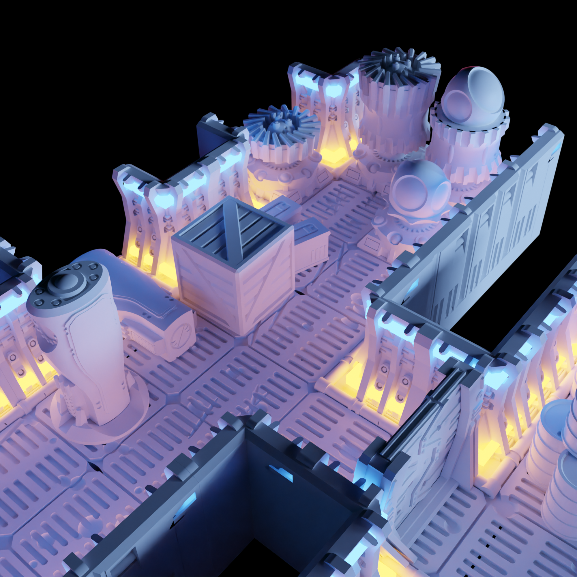 DARK GLOW-Hand Painted Sci-Fi Terrain by 3DARTLAB - Gamefound