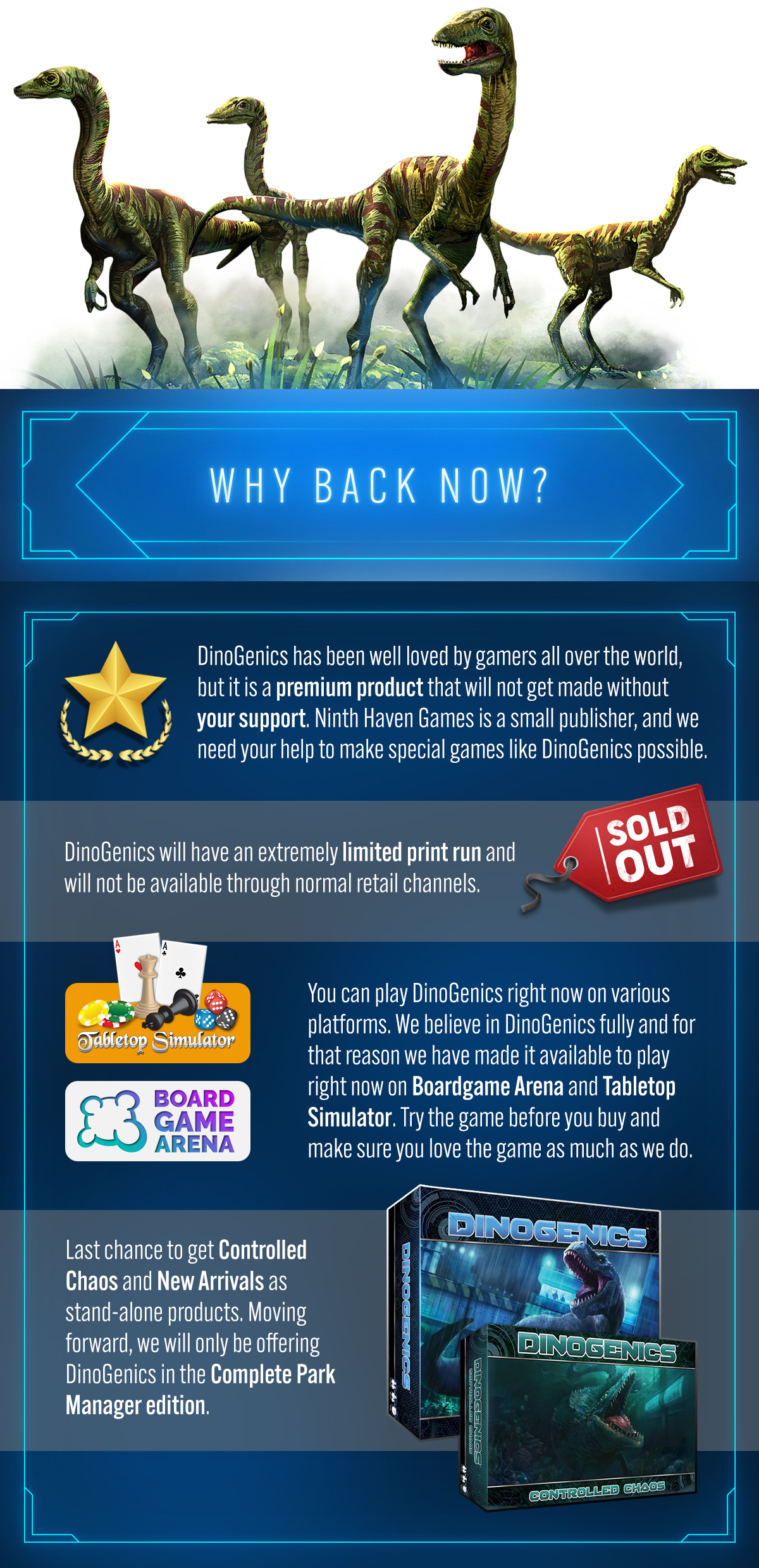 DinoGenics: New Arrivals by NinthHaven Games - Gamefound