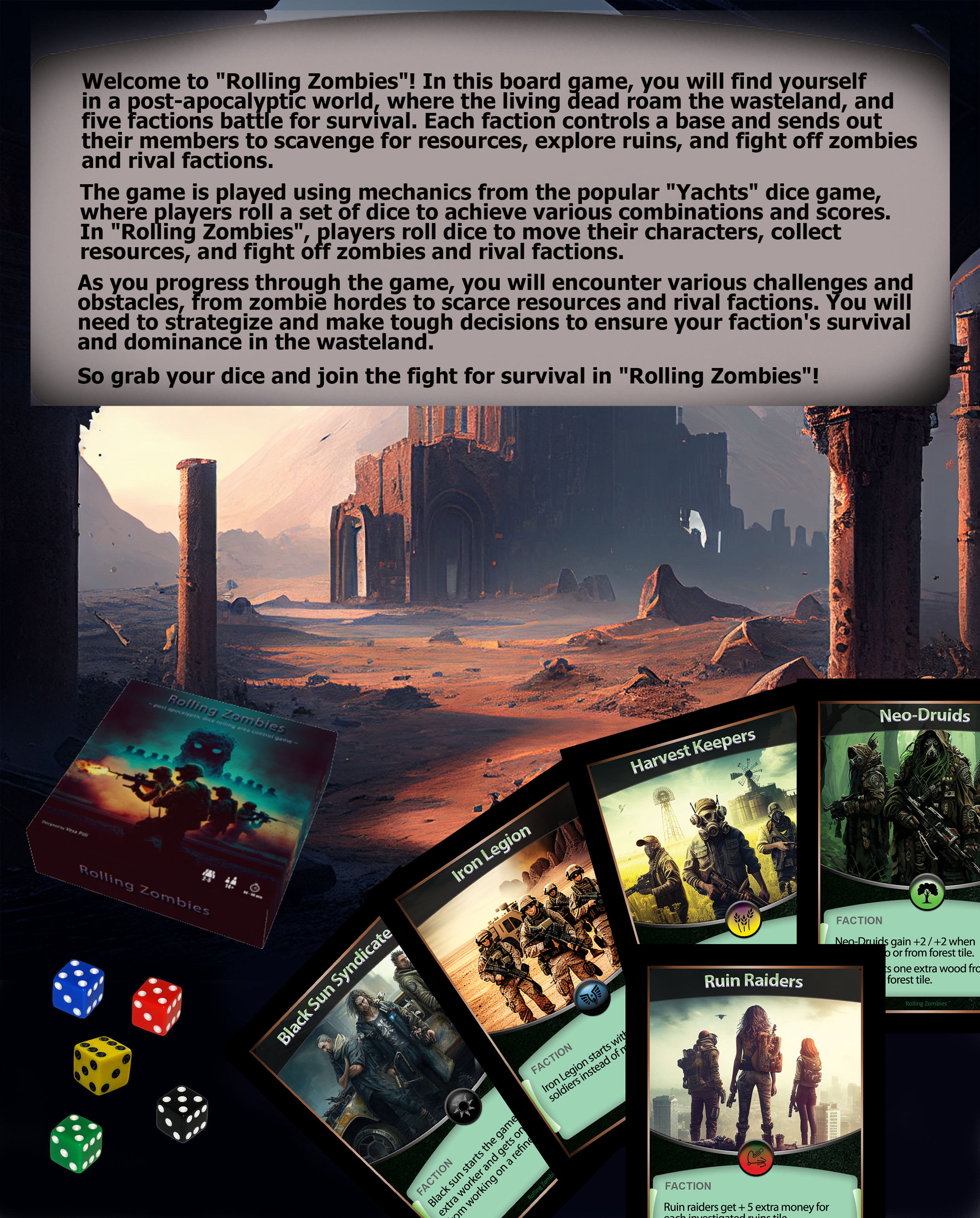 Rolling Zombies by Tarrasque Games - Gamefound