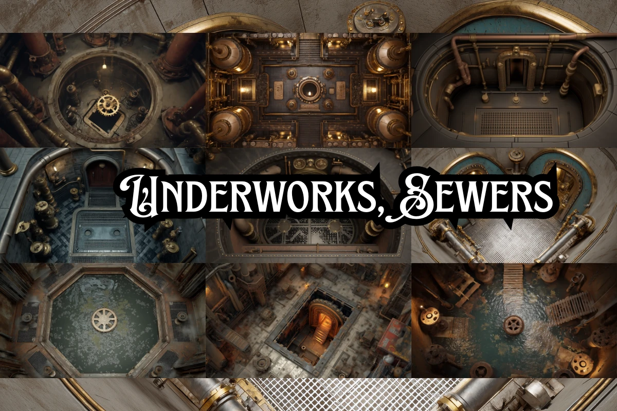 450 Steampunk Battle Maps for TTRPG and VTT by Agnesagraphic - Gamefound