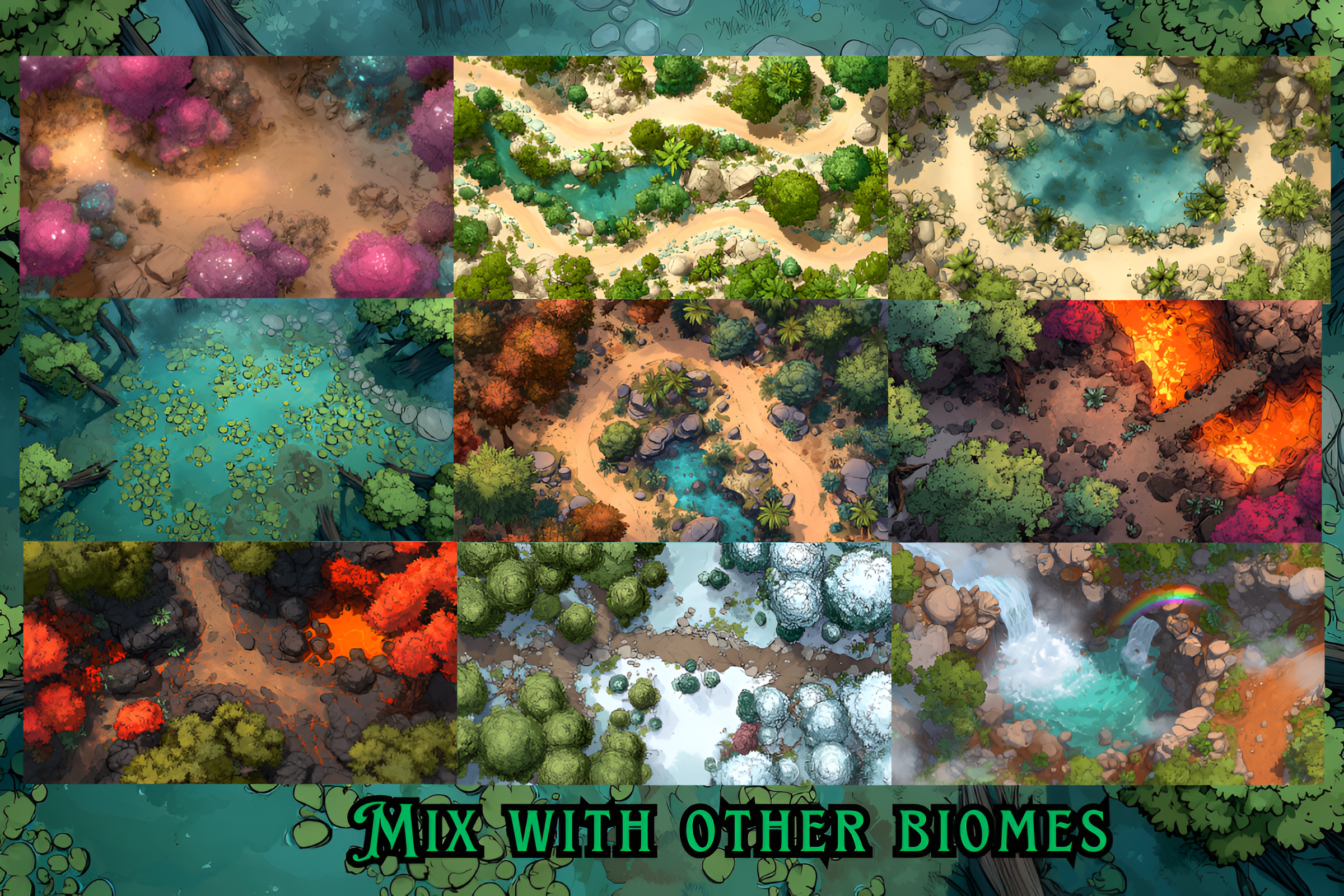 Forest Battle Map Pack – 720 RPG Maps by Agnesagraphic - Gamefound
