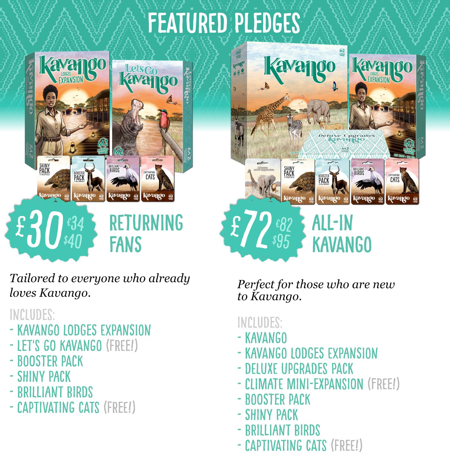 Kavango Lodges Expansion by Mazaza Games - One day to go! - Gamefound