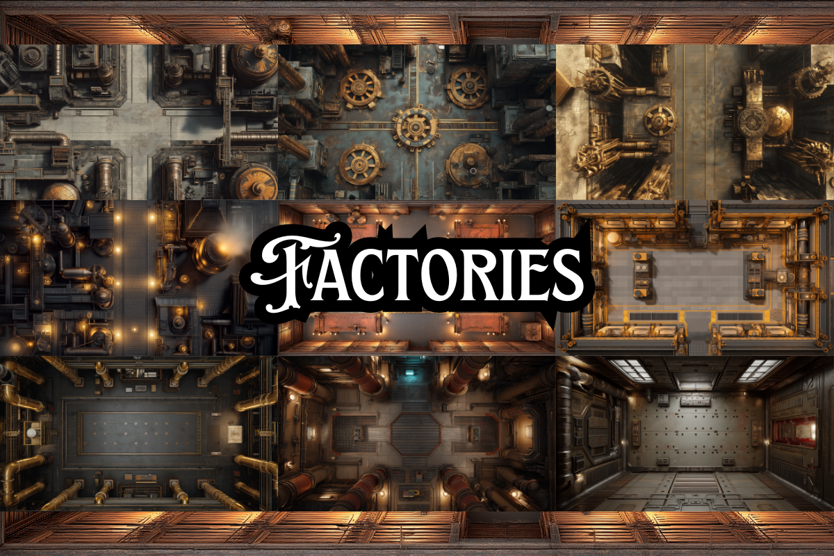 450 Steampunk Battle Maps for TTRPG and VTT by Agnesagraphic - Gamefound