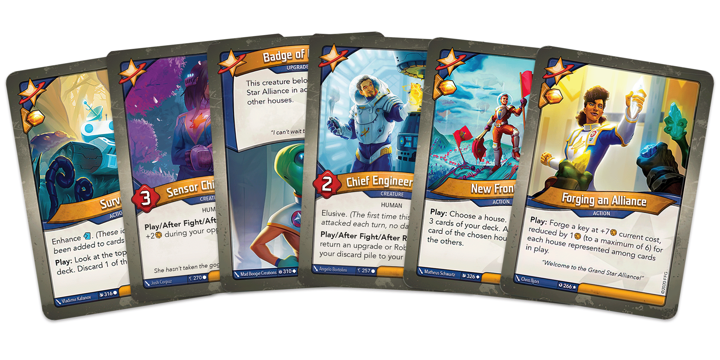 KeyForge: Grim Reminders by Ghost Galaxy - Previewing Mars and Star ...
