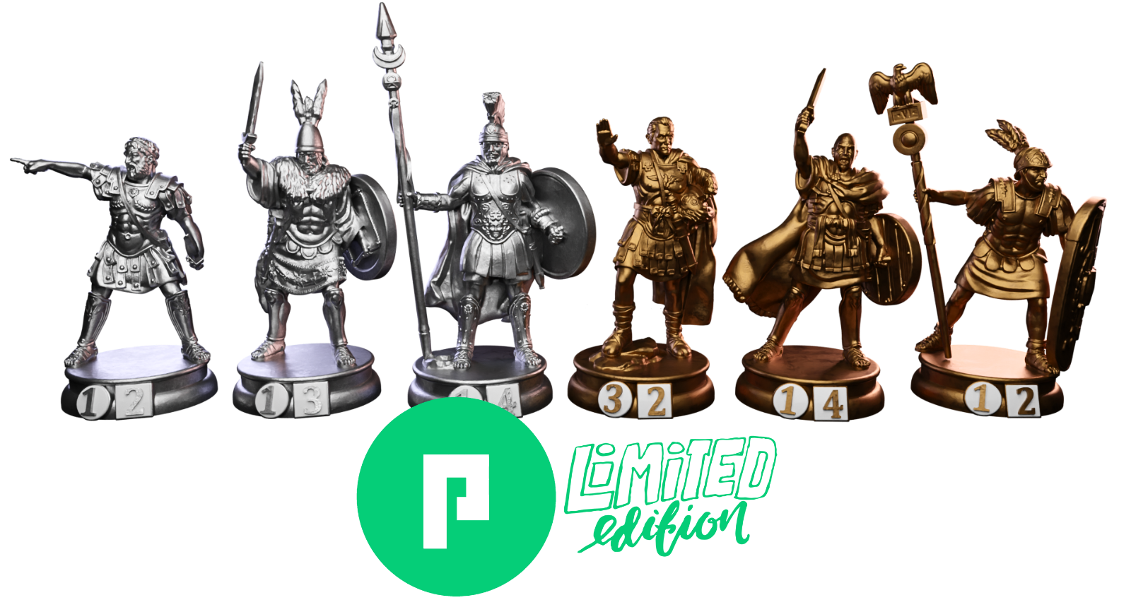 Hannibal & Hamilcar + Metal Minis by PHALANX - Shades of gold and silver - Gamefound
