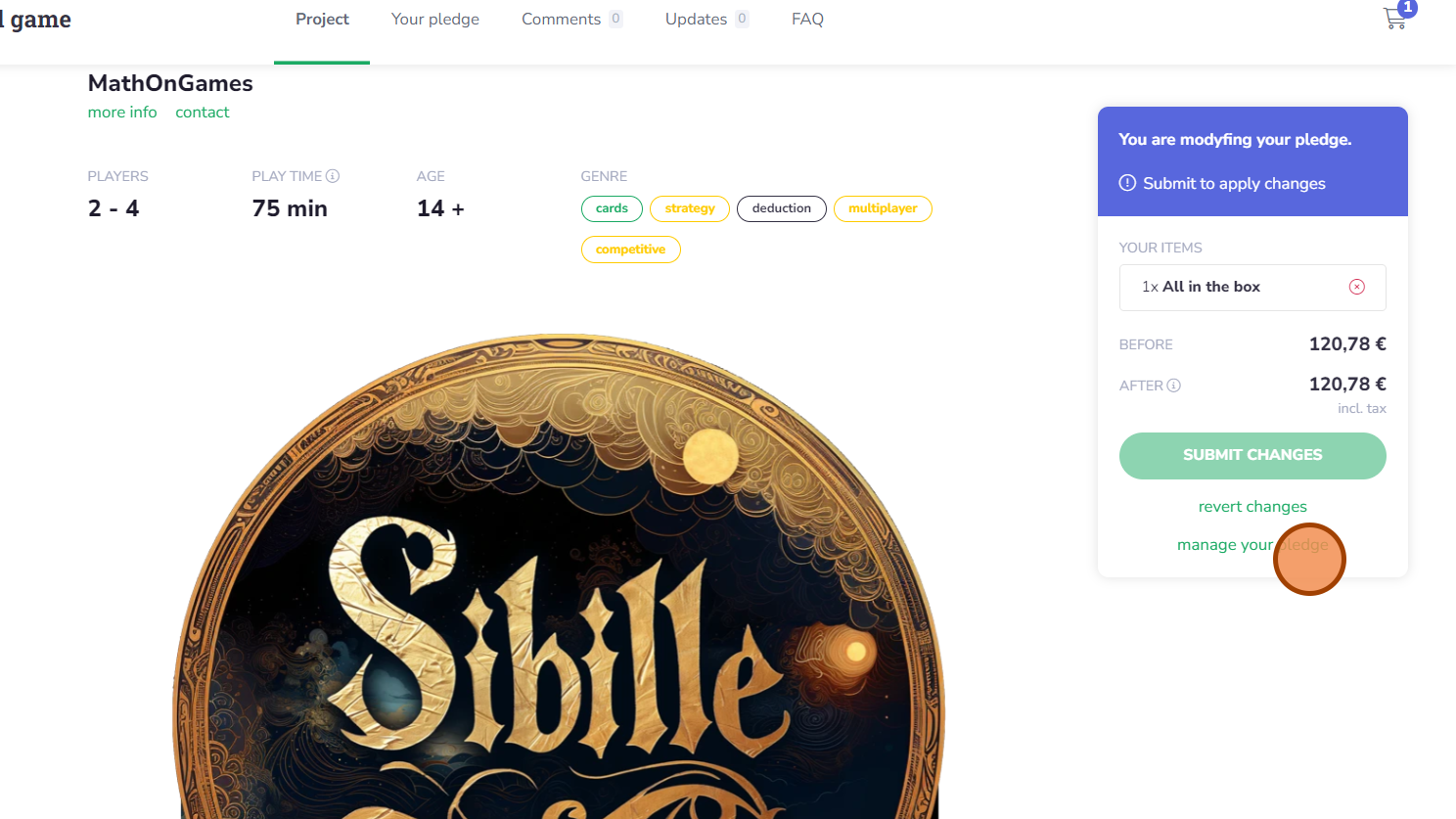 Sibille: a Tarot board game by MathOnGames - Gamefound