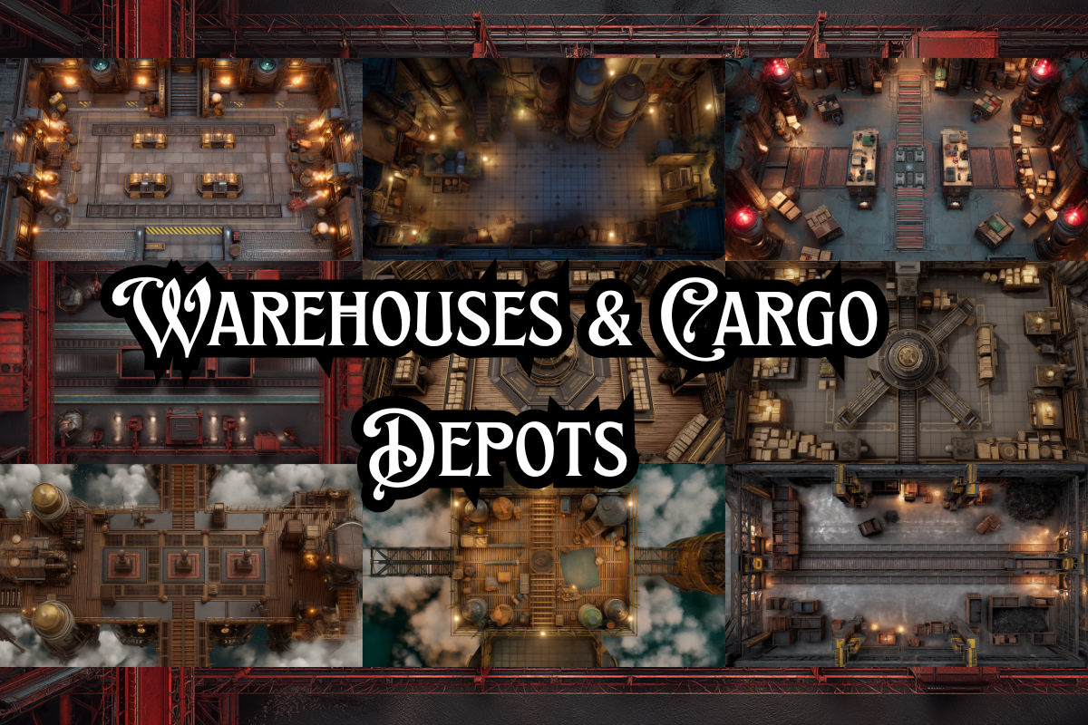 450 Steampunk Battle Maps for TTRPG and VTT by Agnesagraphic - Gamefound