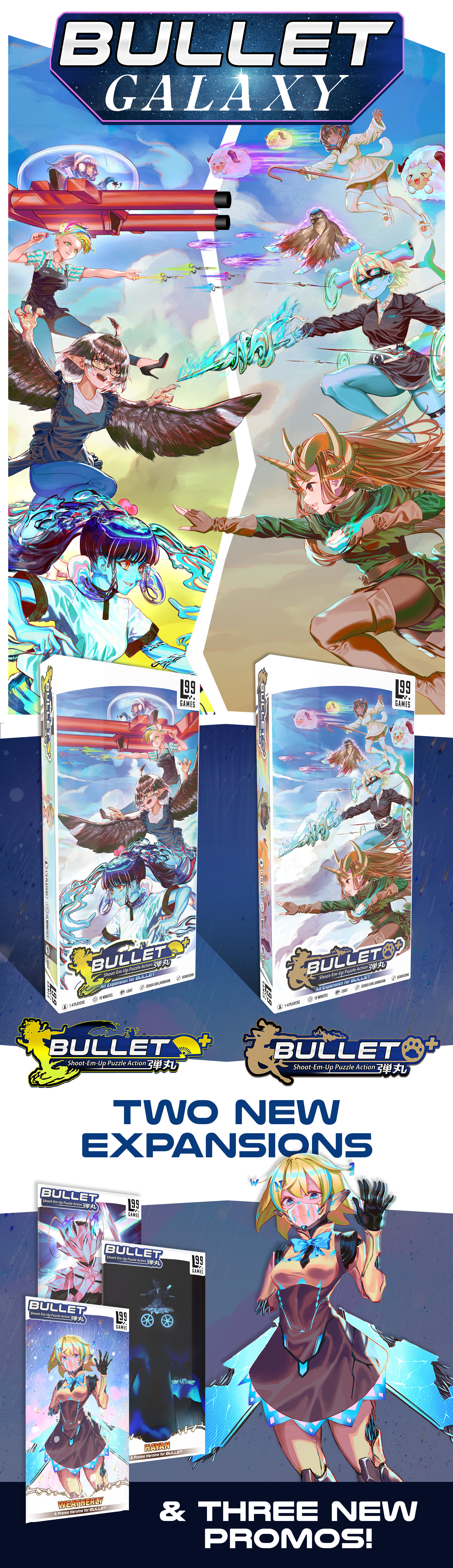 Bullet Galaxy: Two New Expansions for Bullet! by Level 99 Games - Gamefound