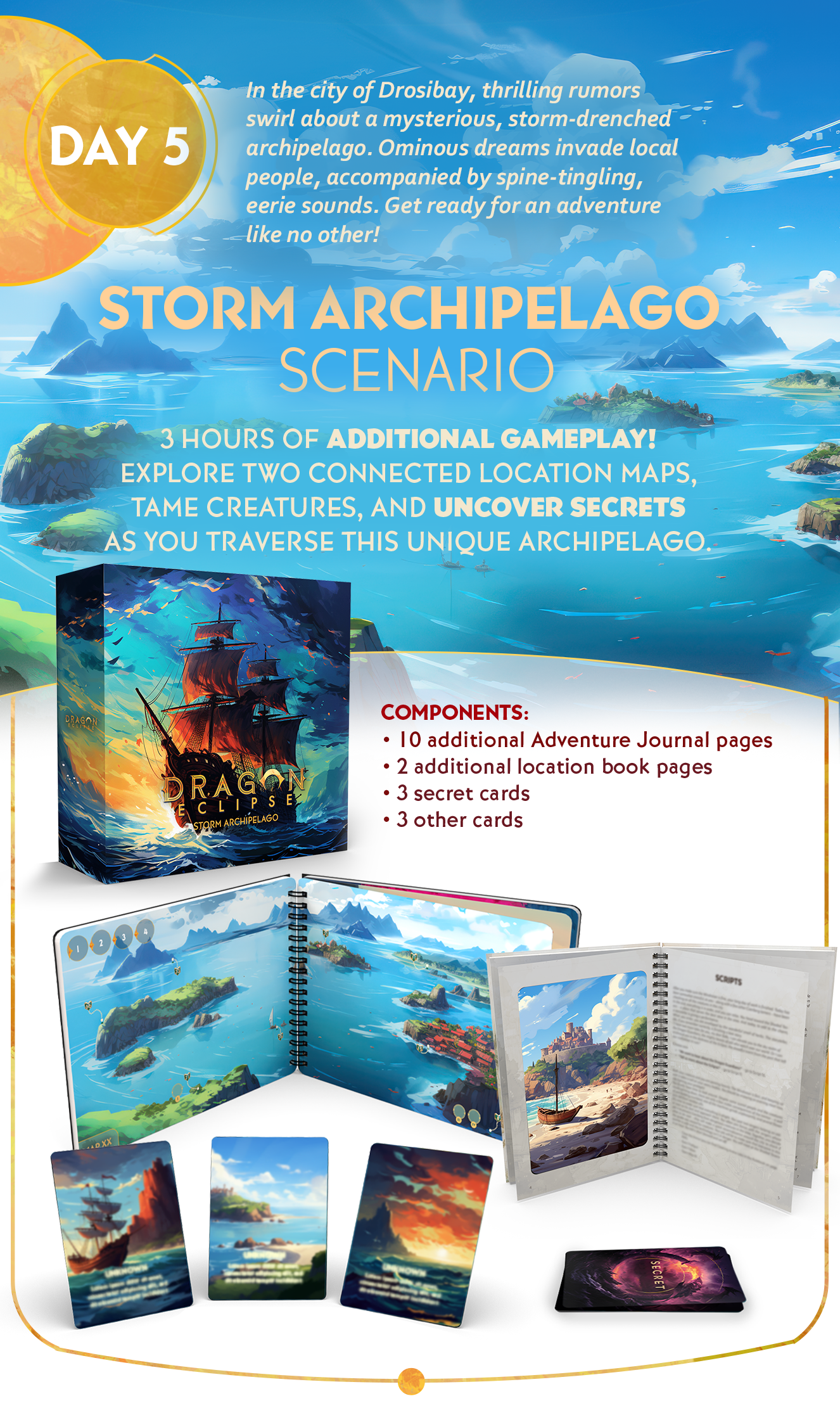 Dragon Eclipse by Awaken Realms - Day 5: Storm Archipelago scenario is unlocked! - Gamefound