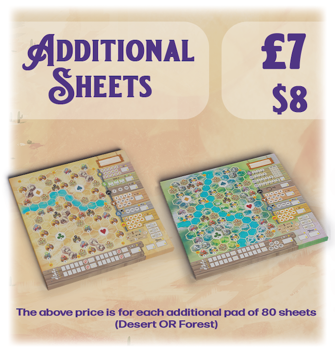 Pioneer Rails by Dranda Games - 80 additional Forest sheets - Gamefound