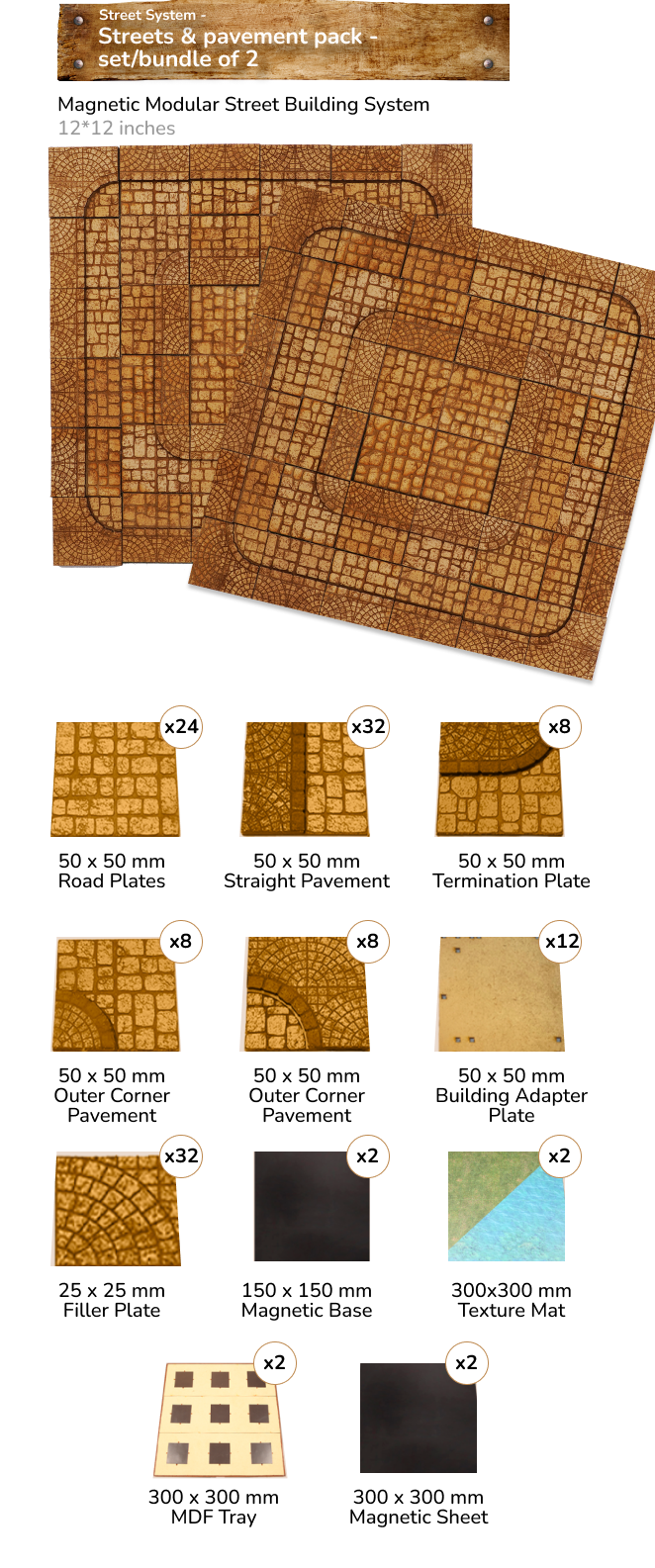 Streets Of Stonehaven - Modular Terrain by I Built It - Gamefound