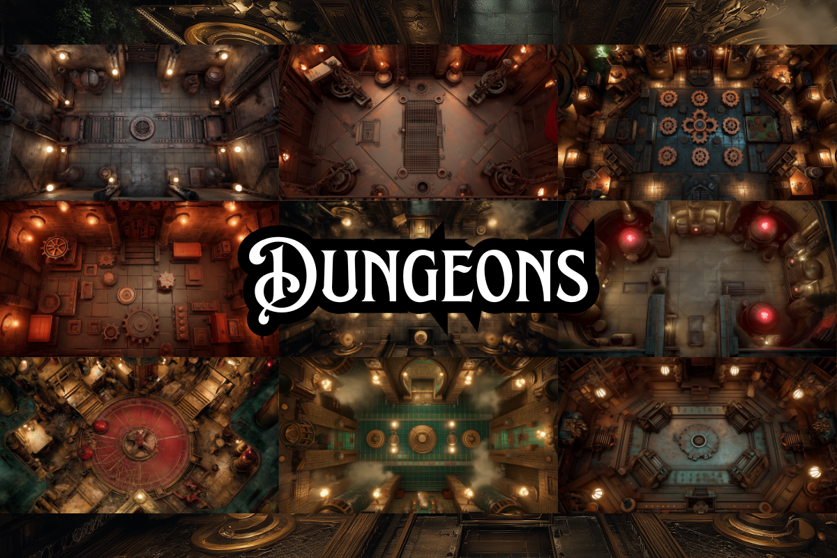 450 Steampunk Battle Maps for TTRPG and VTT by Agnesagraphic - Gamefound