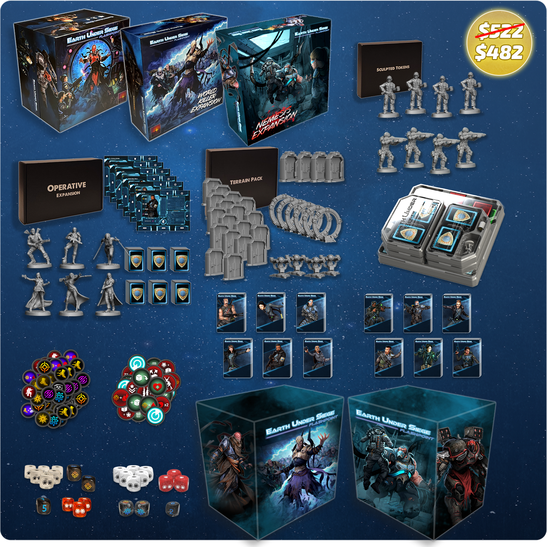 Earth Under Siege: Flashpoint Reprint plus Nemesis Expansion by Dark ...