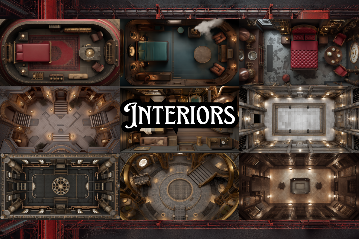 450 Steampunk Battle Maps for TTRPG and VTT by Agnesagraphic - Gamefound