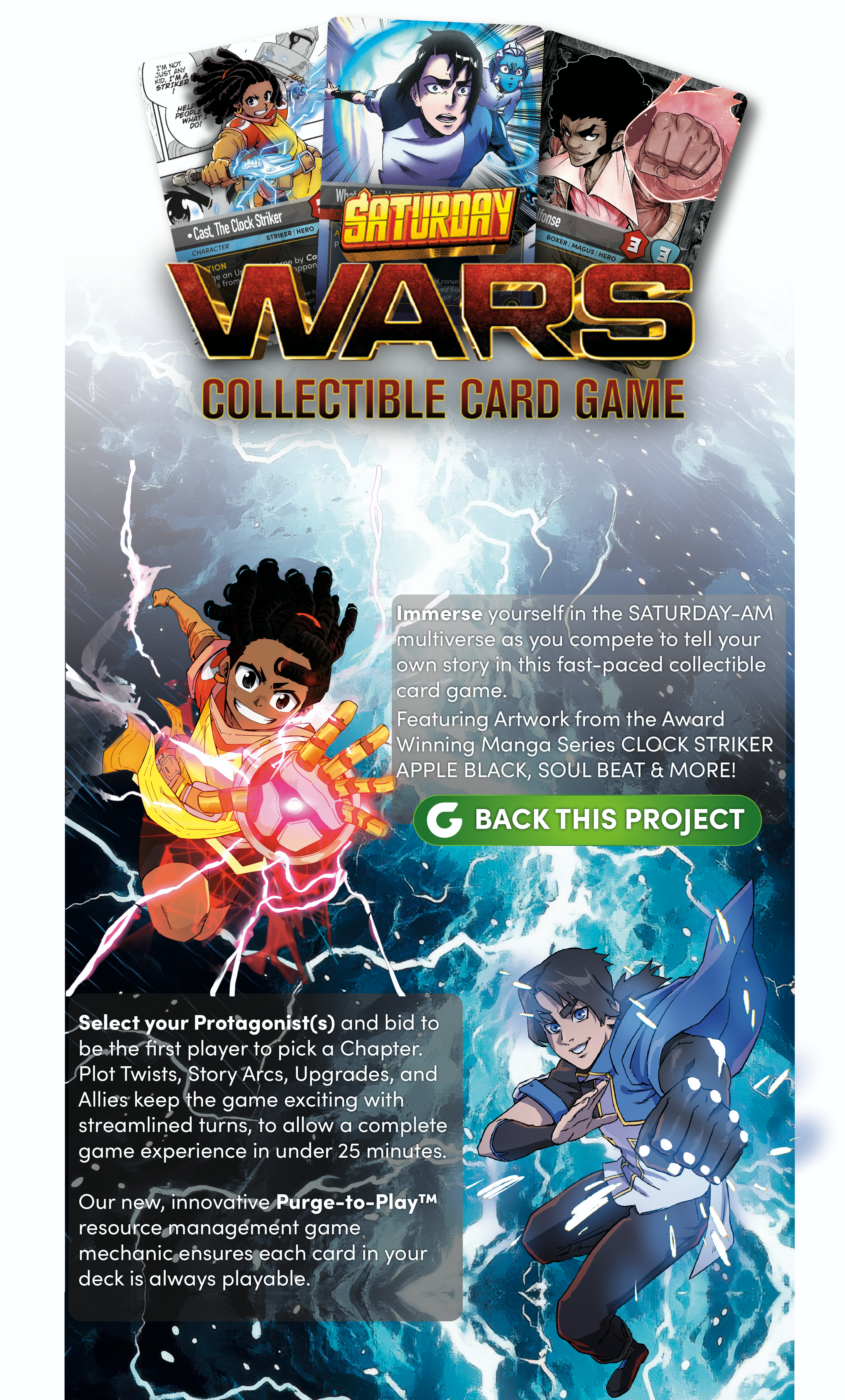 Saturday Wars Collectible Card Game by Resurrection Games - Gamefound