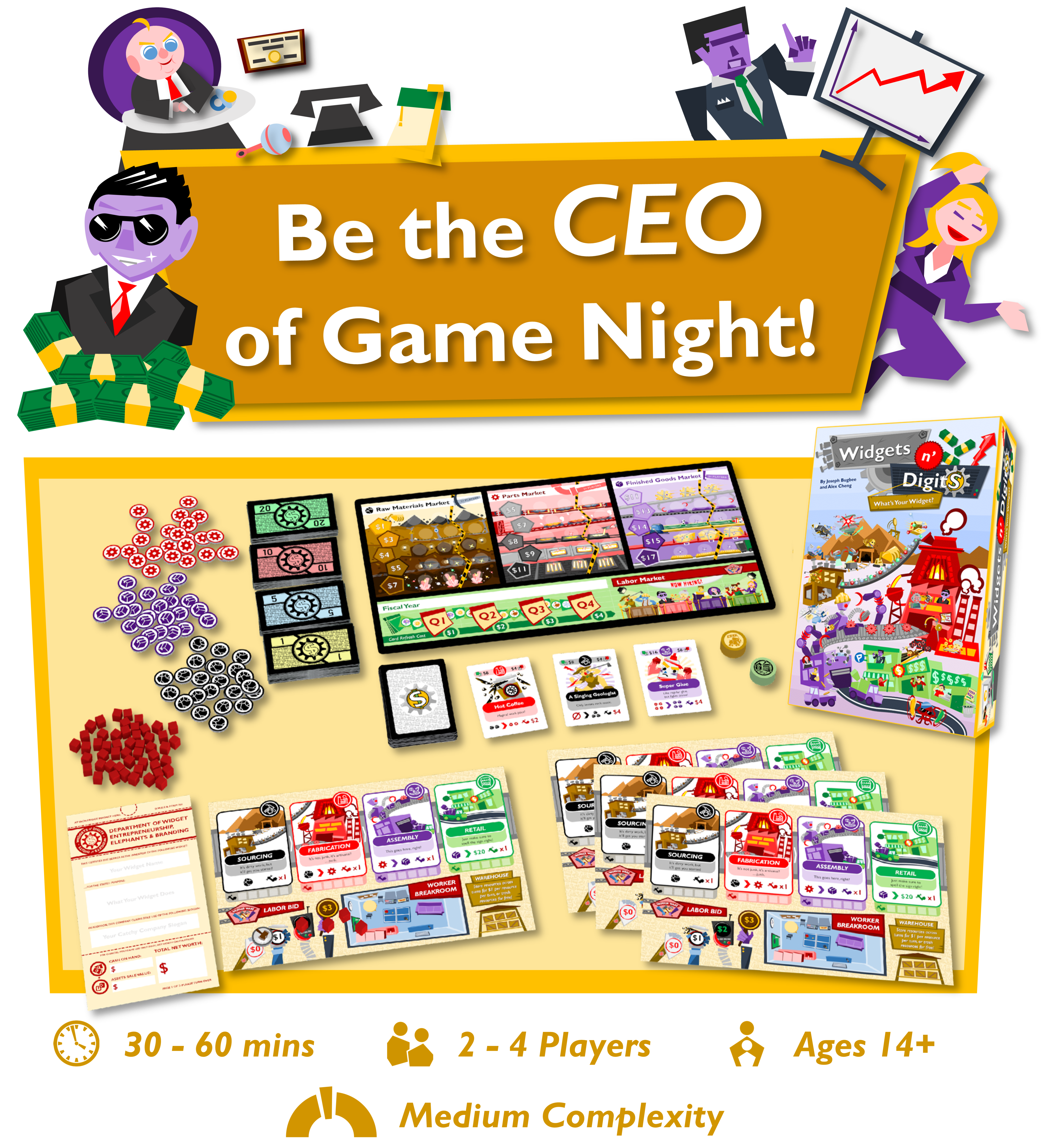 Widgets n' Digit$ by Friendly Bee Game Company - Gamefound