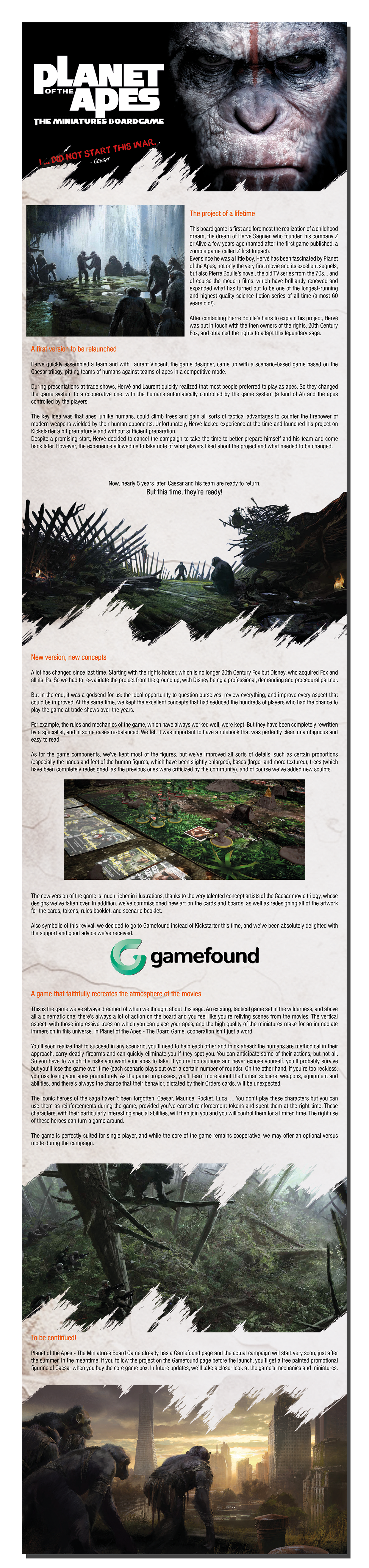 Planet of the Apes - The Miniatures Board Game by Z or Alive - Behind ...