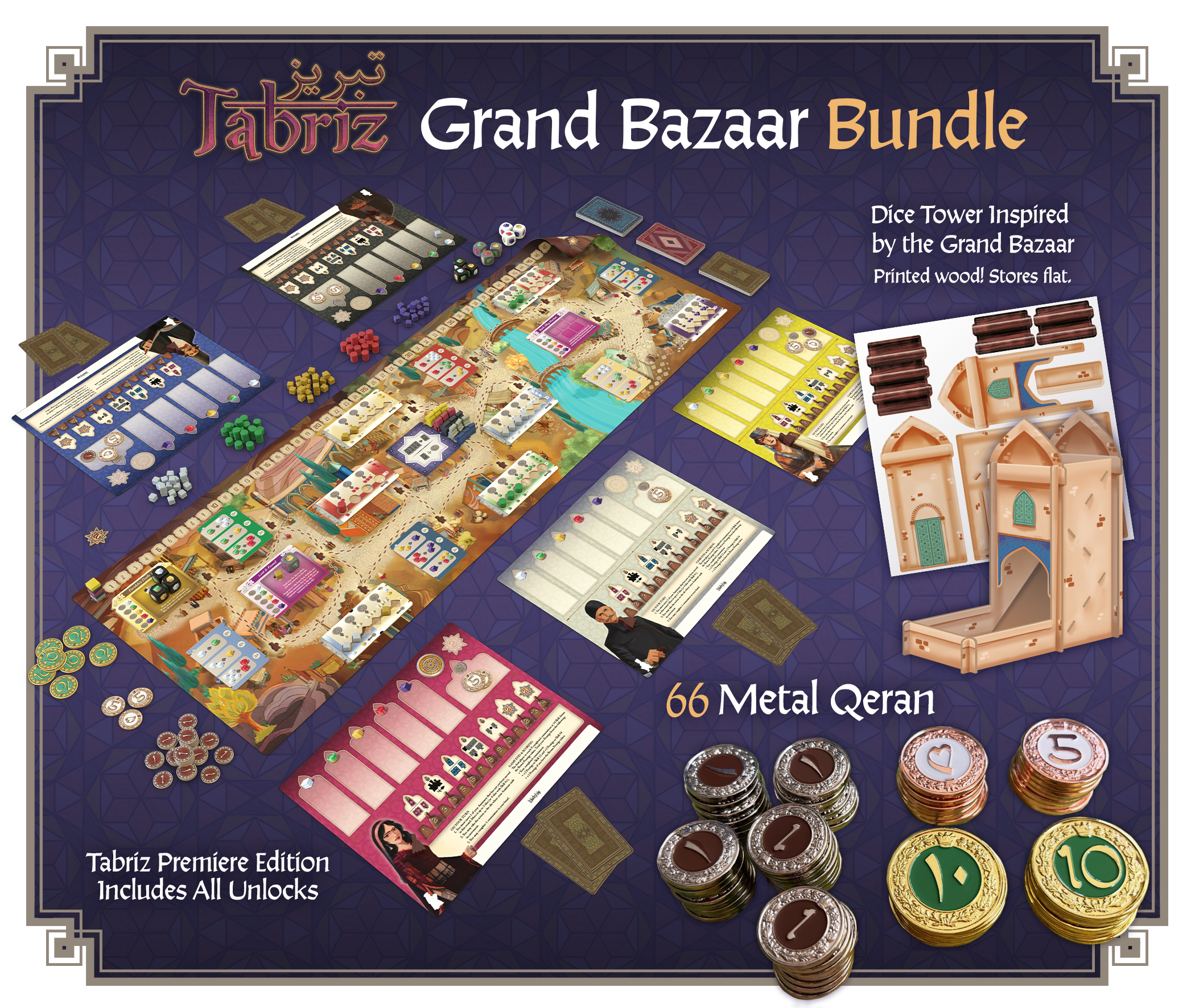 Tainted Grail: Kings of Ruin by Awaken Realms - Tabriz Grand Bazaar Bundle - Gamefound