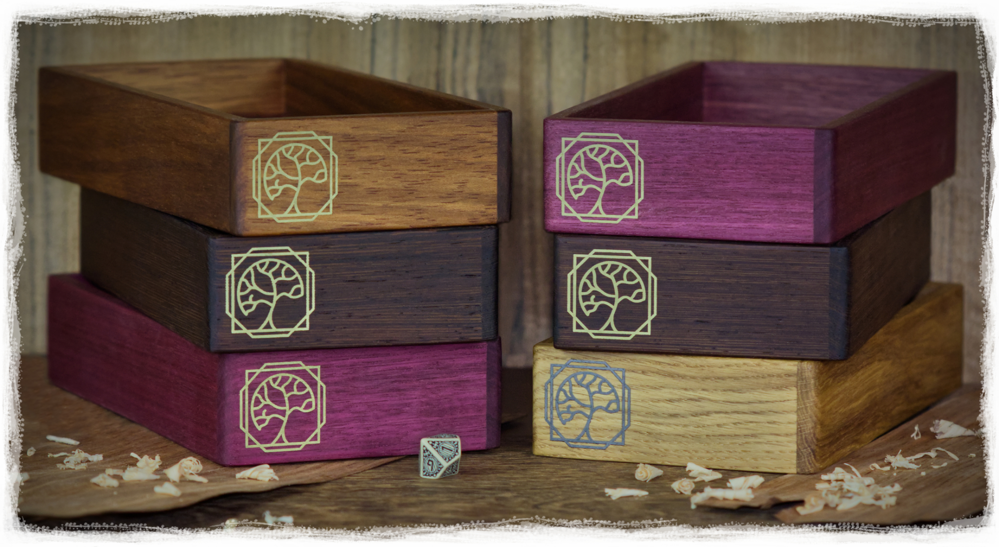 Wooden accessories for dice games by Darewy - Gamefound