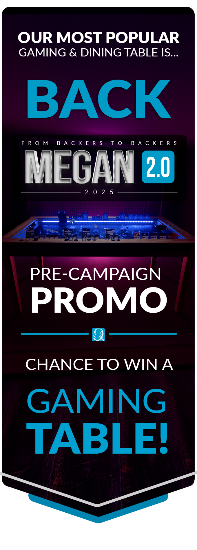 The Megan 2.0 - Board Game Table by Geeknson by Geeknson Team - Gamefound