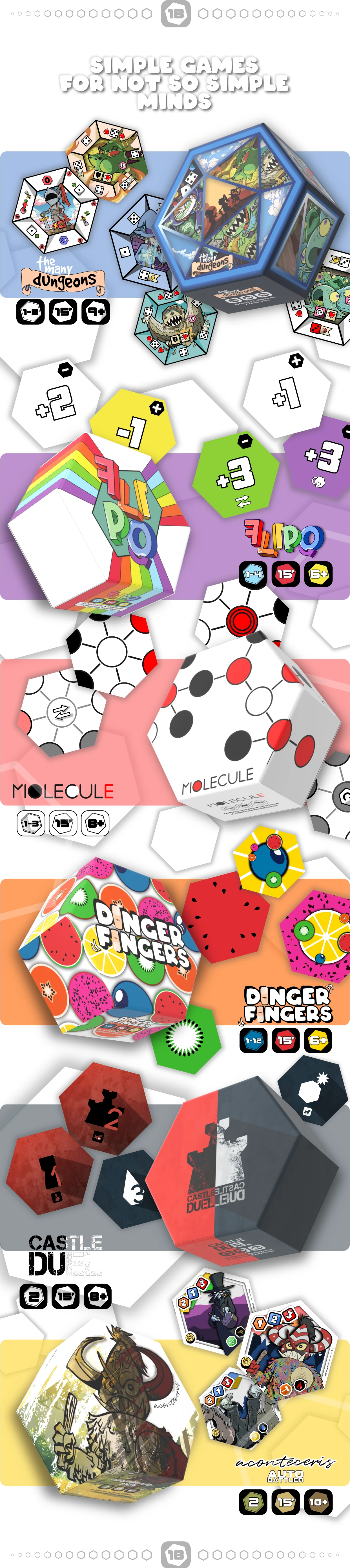 18 HEX GAMES Collection VOL.2 by LittleHouseBoardGames - Gamefound