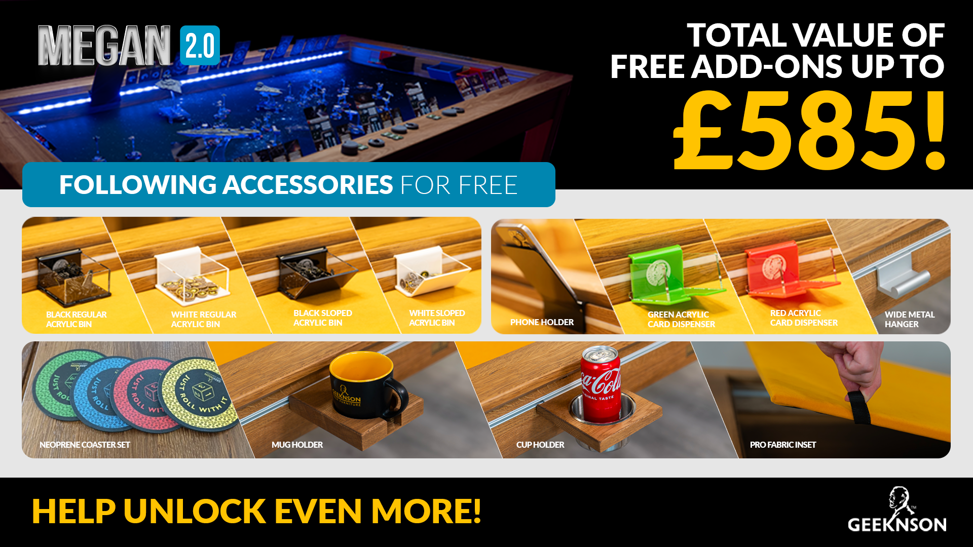 The Megan 2.0 - Board Game Table by Geeknson by Geeknson Team - Gamefound