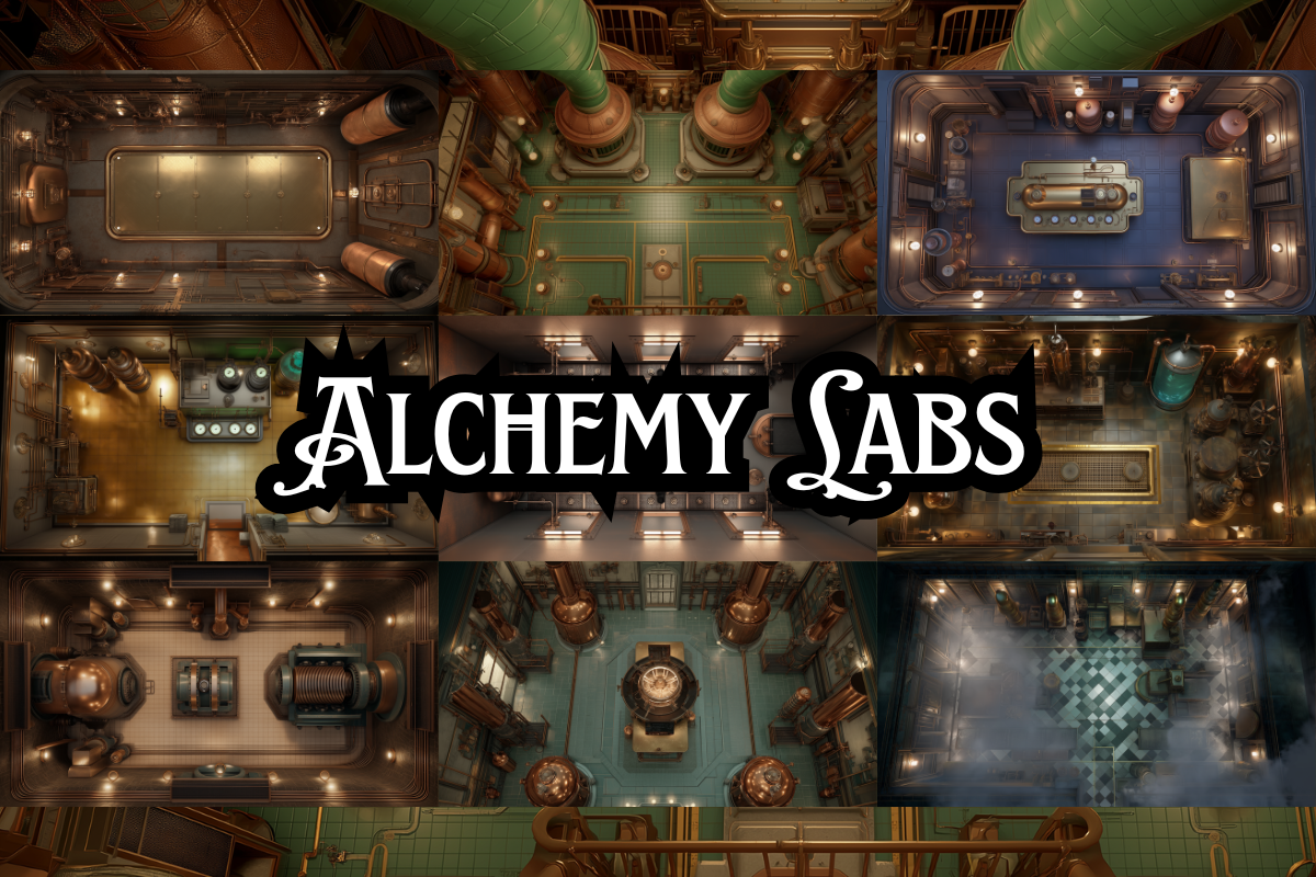 450 Steampunk Battle Maps for TTRPG and VTT by Agnesagraphic - Gamefound