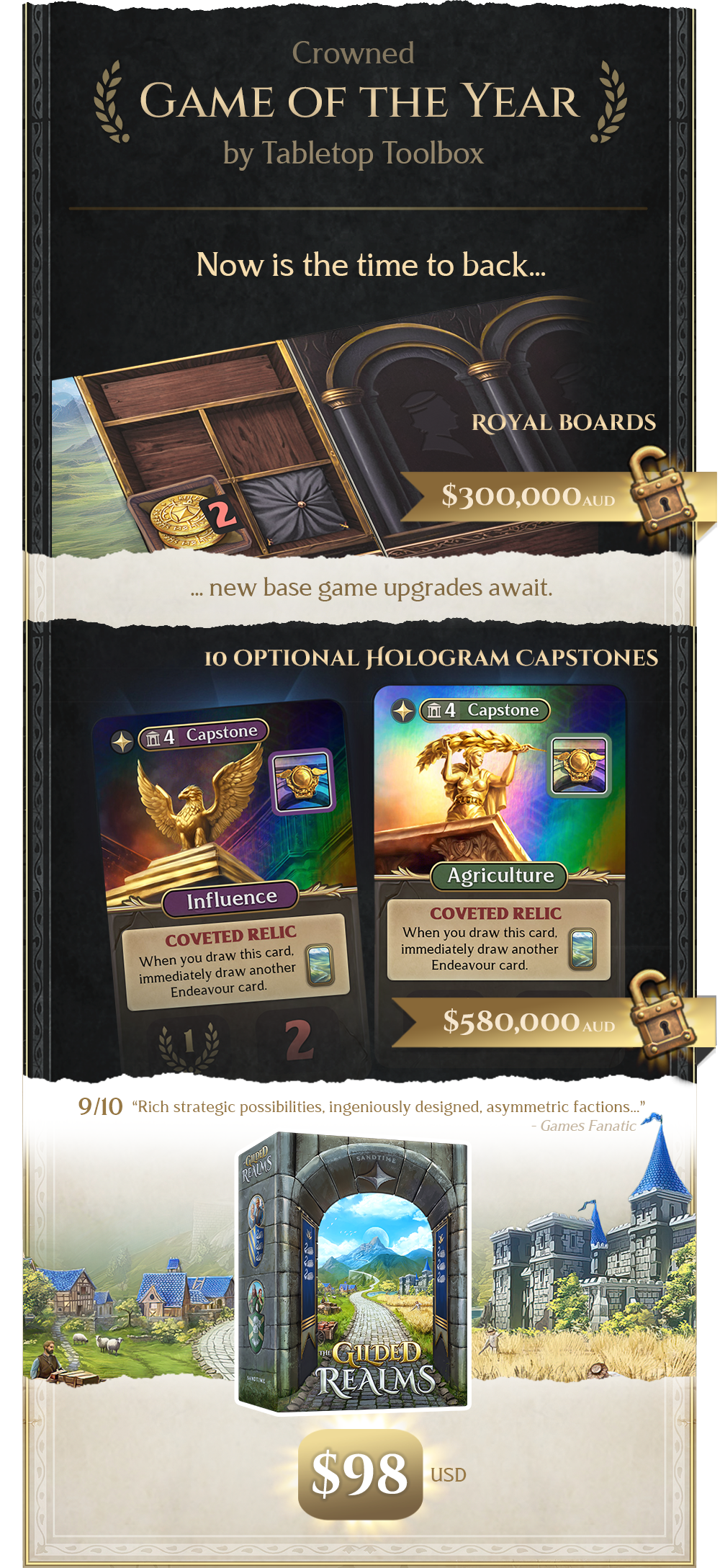 The Gilded Realms: International Print & Expansion by Sandtime - Gamefound